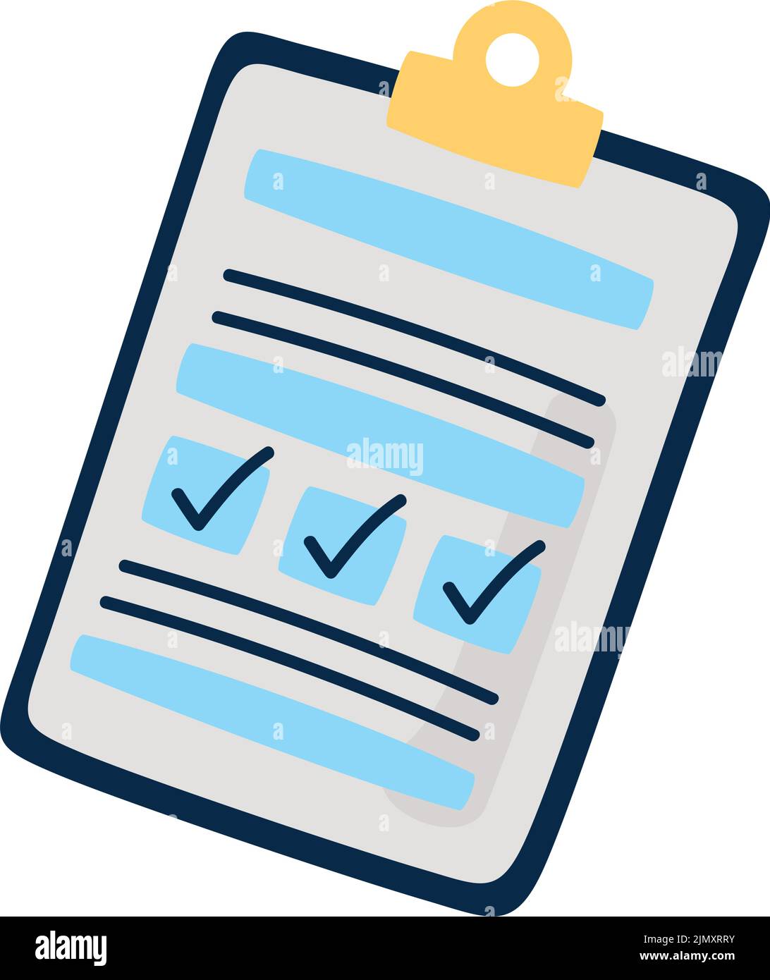 clipboard with checklist document icon Stock Vector Image & Art - Alamy