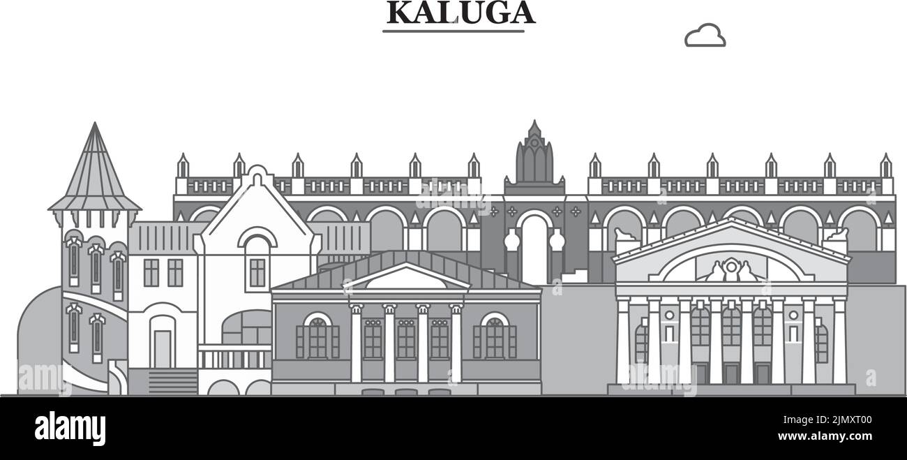 Kaluga vector map Black and White Stock Photos & Images - Alamy