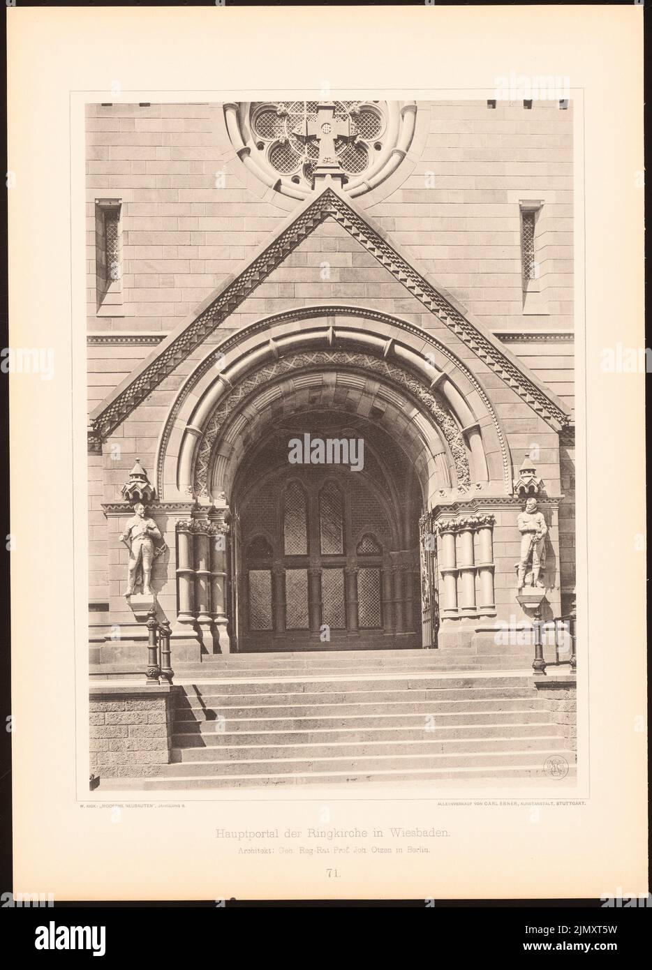 Otzen Johannes (1839-1911), Ringkirche, Wiesbaden. (From: Modern new ...