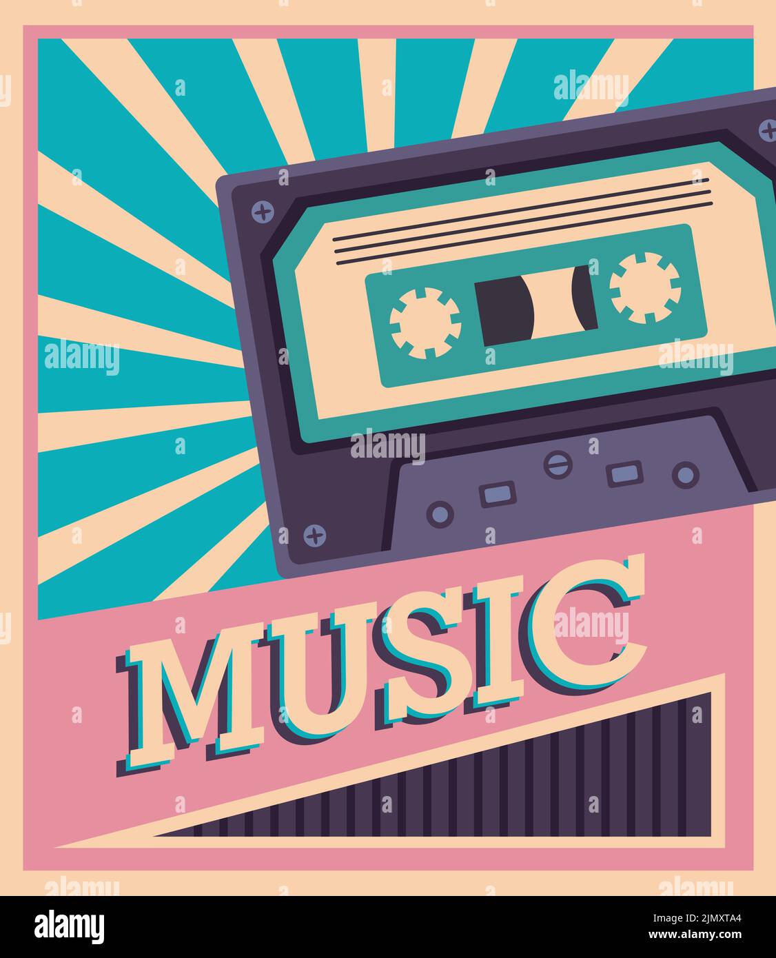 music cassette retro style poster Stock Vector Image & Art - Alamy