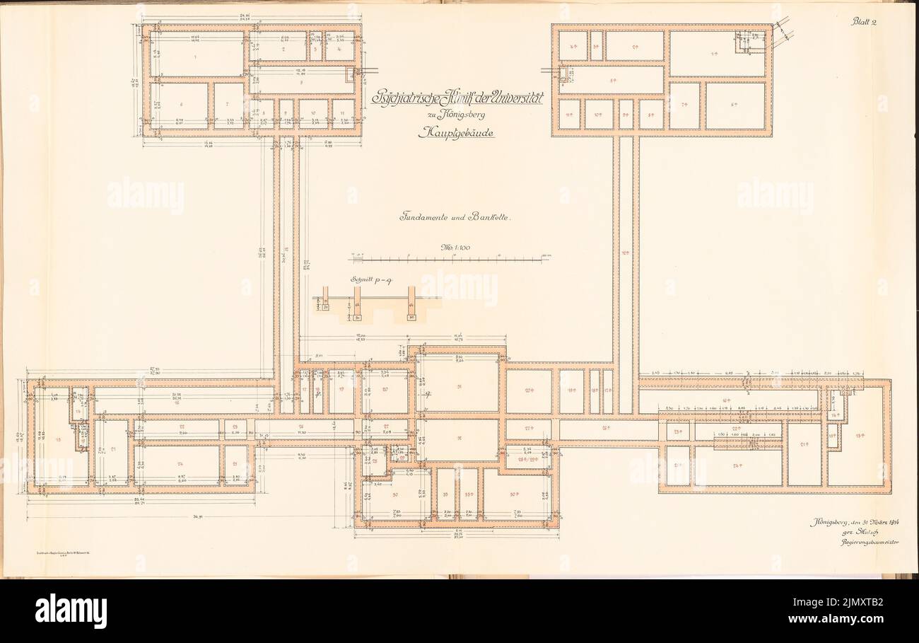 Unknown architect, psychiatric clinic of the Albertus University ...