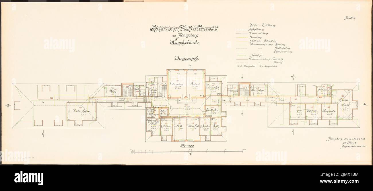 Unknown architect, psychiatric clinic of the Albertus University ...