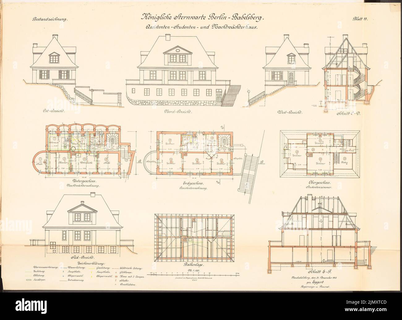 Unknown architect, observatory Potsdam-Babelsberg (1914-1918 ...
