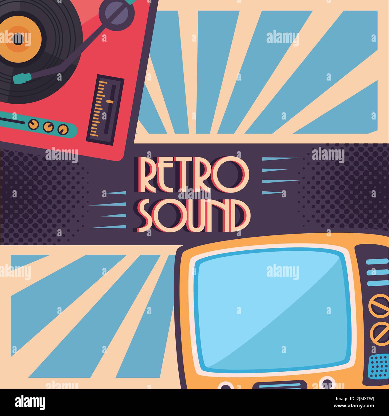 sound appliances retro style poster Stock Vector Image & Art - Alamy