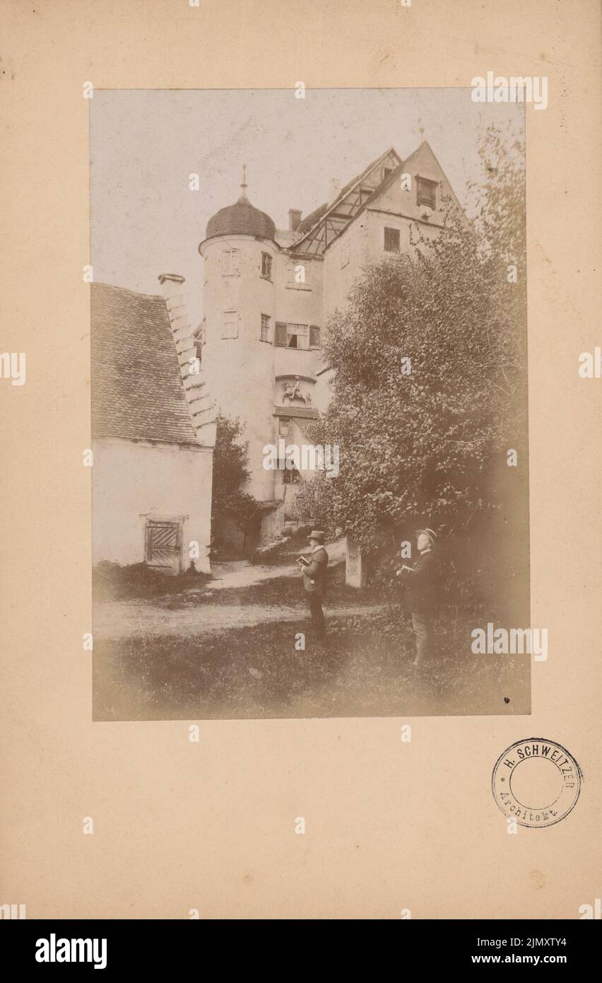 Unknown architect, unknown object (without date): Two drawing men in ...