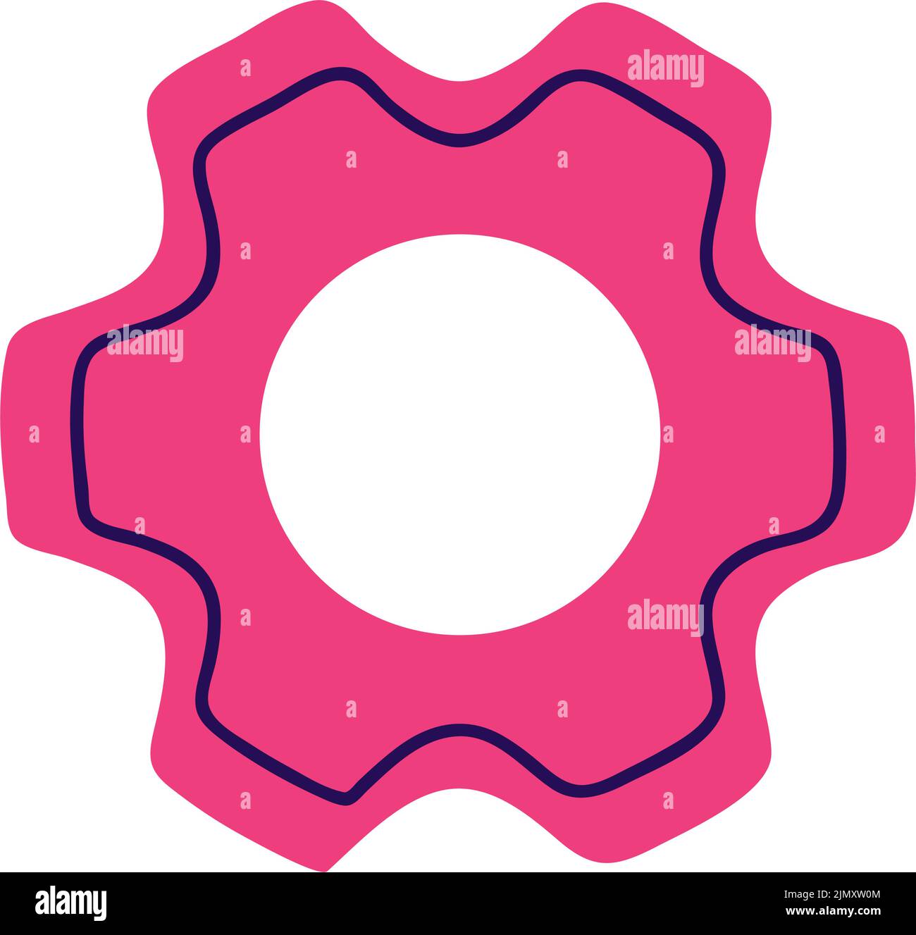 pink gear cog setting machine icon Stock Vector Image & Art - Alamy