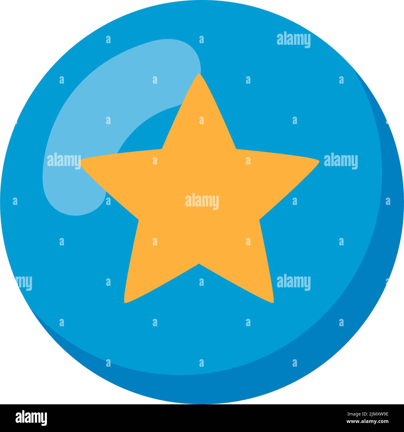 star in sphere button icon Stock Vector Image & Art - Alamy