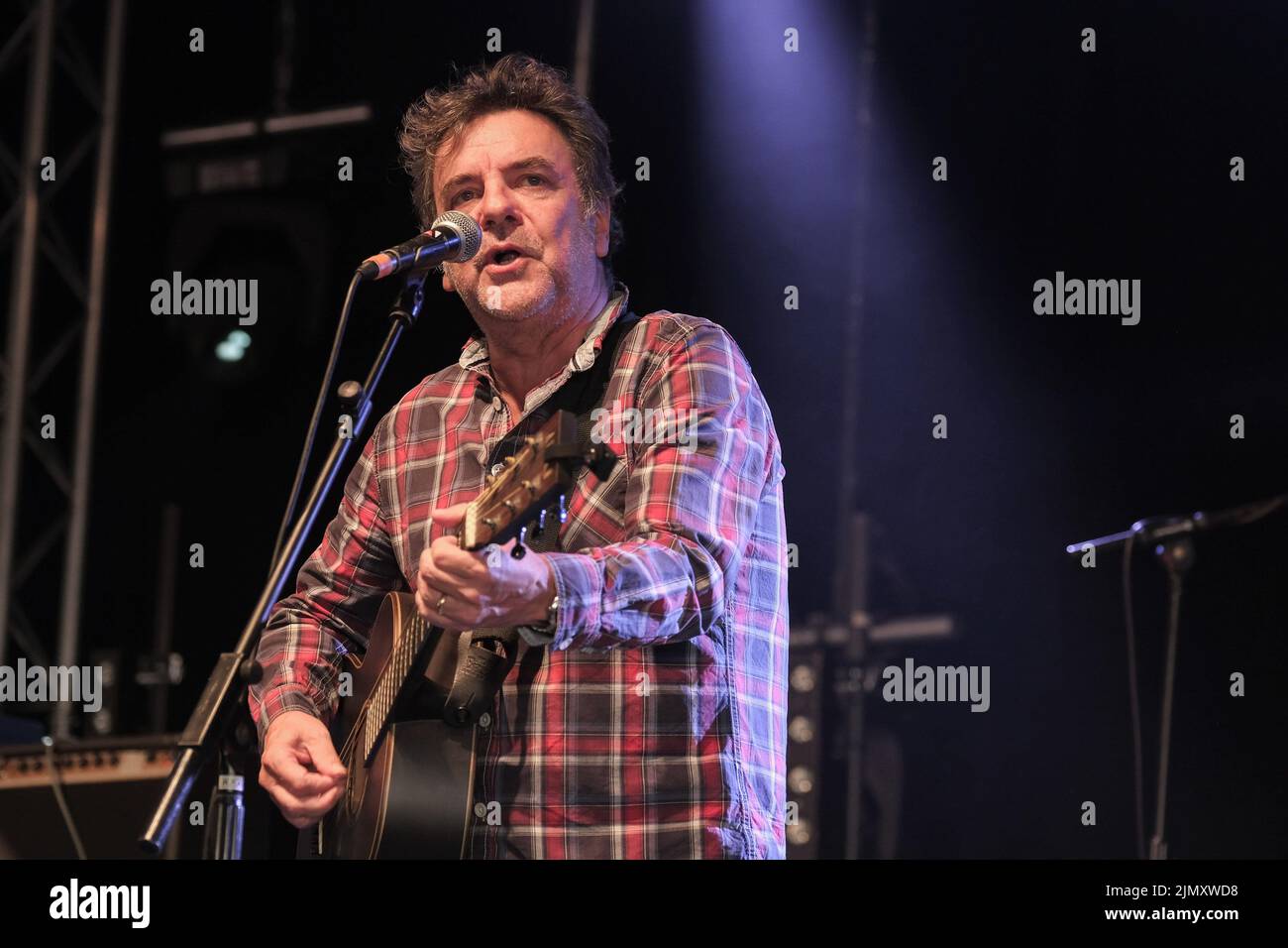 Wickham, UK. 07th Aug, 2022. Phil "Swill" Odgers, guitarist and ...