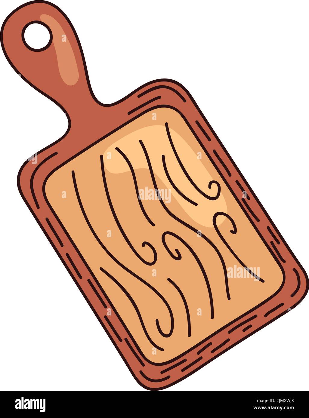wooden kitchen board utensil icon Stock Vector Image & Art - Alamy