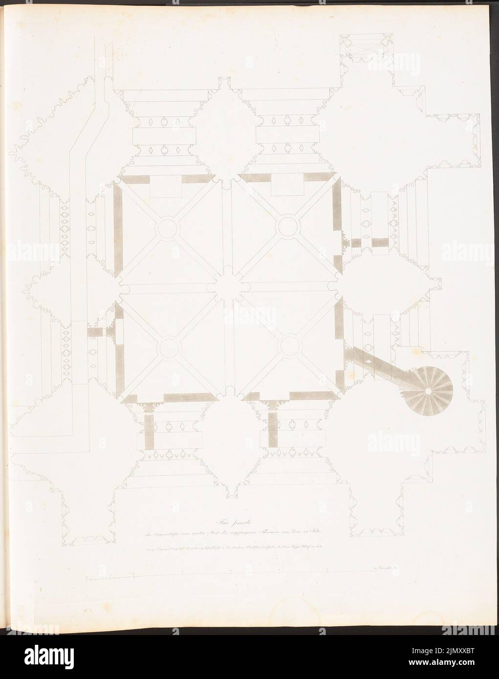 Moller Georg (1784-1852), Cathedral in Cologne. Tafel band with ...