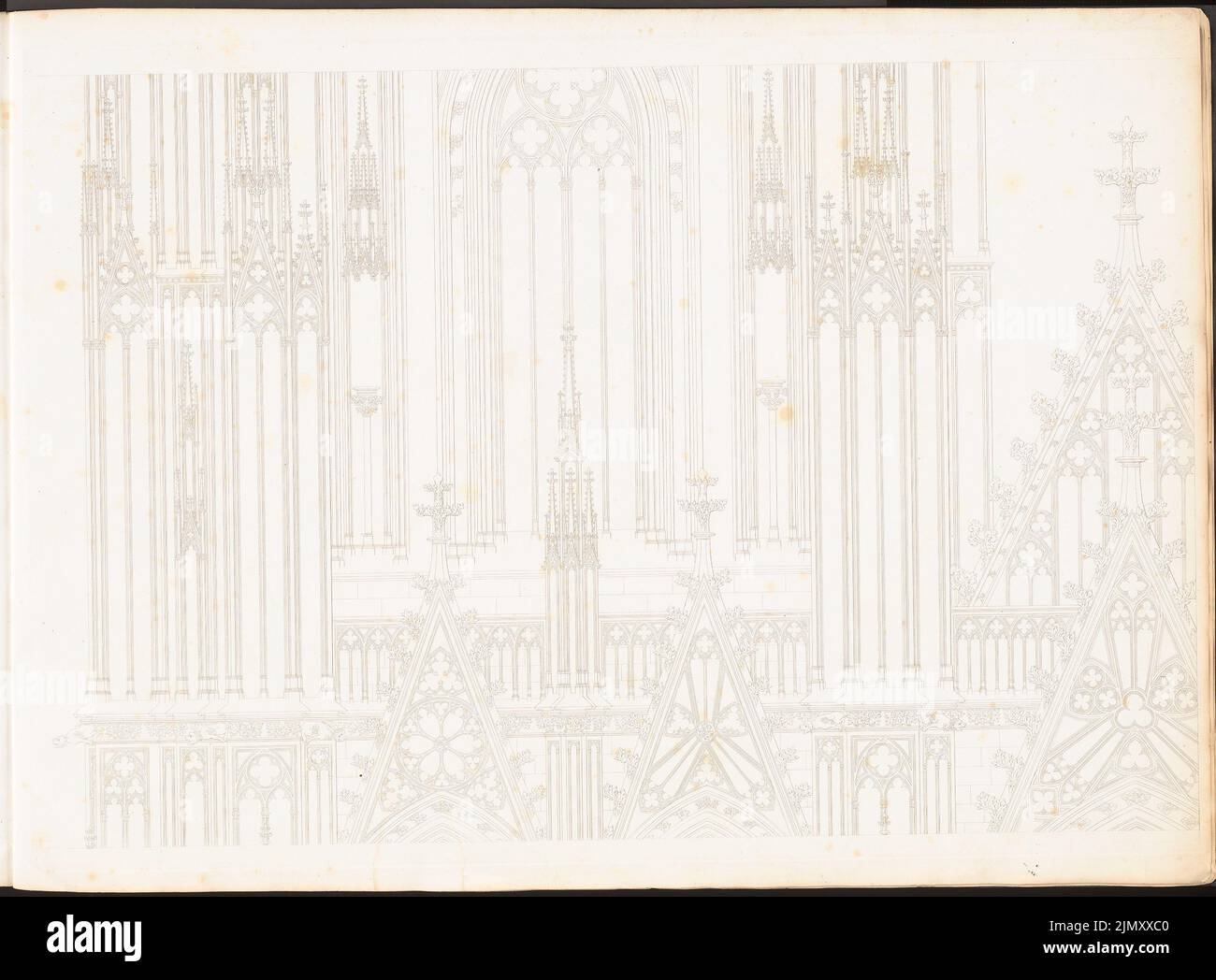 Moller Georg (1784-1852), Cathedral in Cologne. Table band with ...