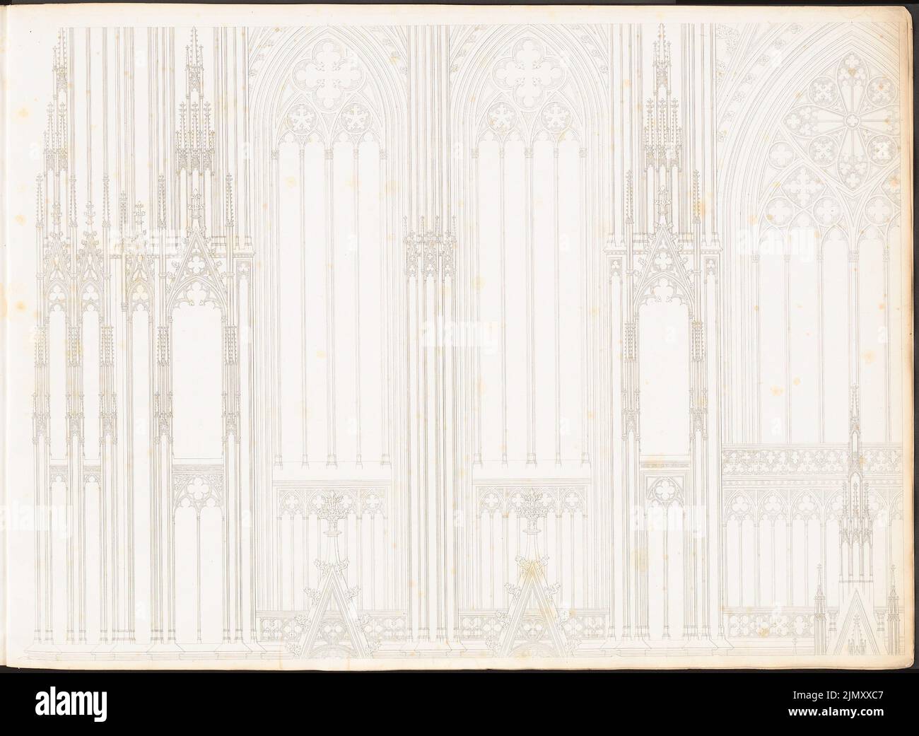 Moller Georg (1784-1852), Cathedral in Cologne. Table band with ...