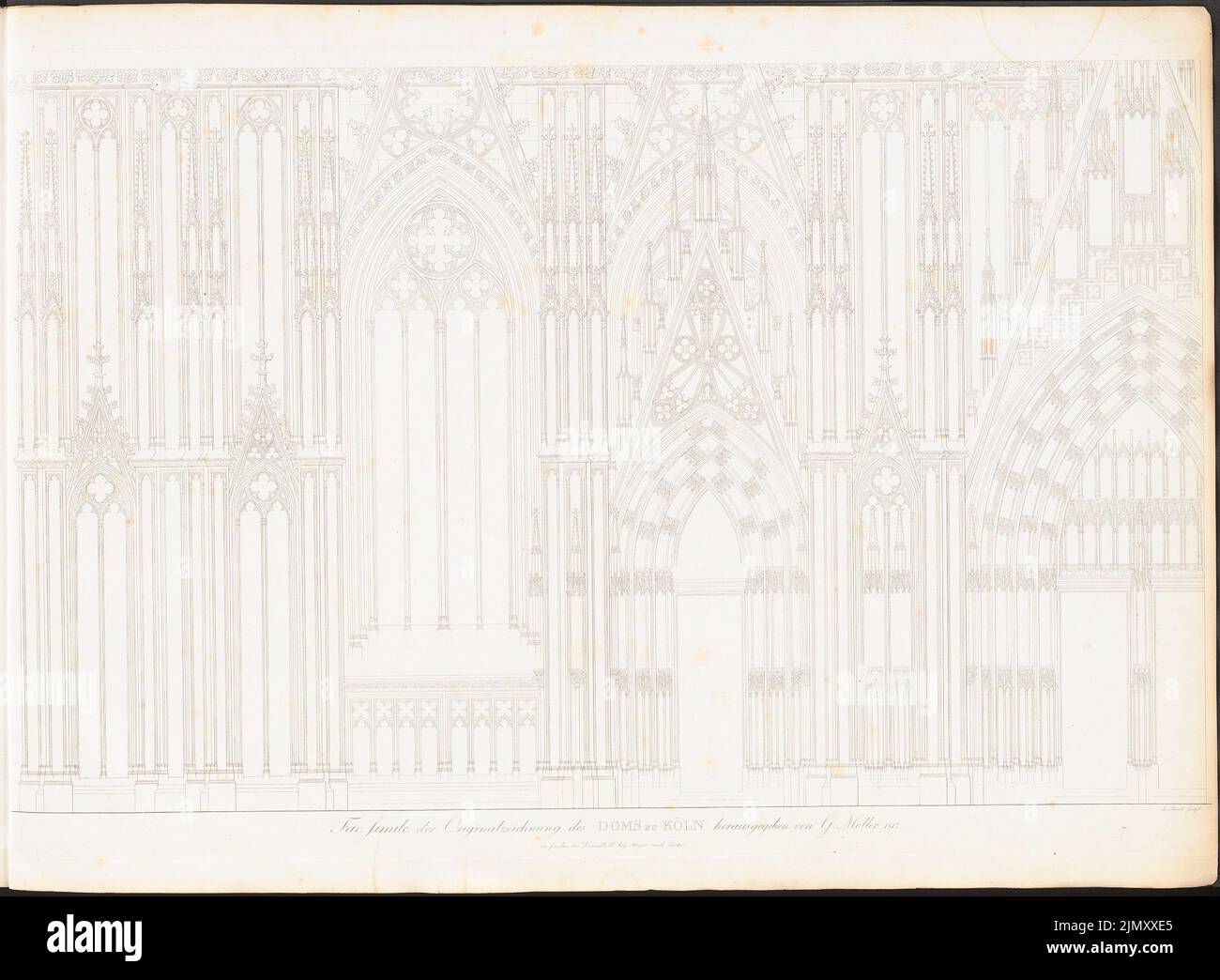 Moller Georg (1784-1852), Cathedral in Cologne. Table band with ...