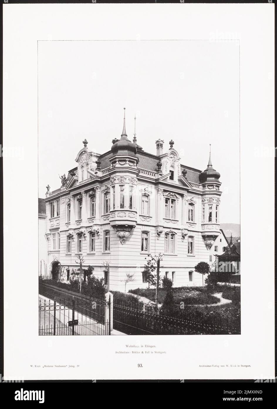 Böklen & Feil, residential building, Ebingen. (From: Modern new ...