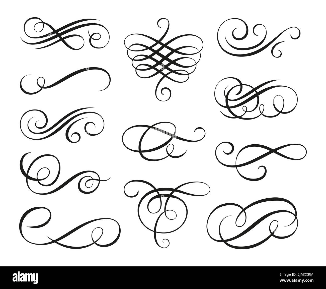 Vintage calligraphic divider retro Stock Vector Images - Alamy