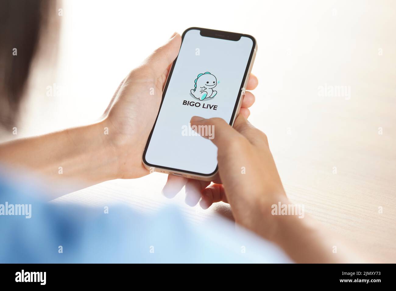 Tokyo, Japan. 3rd Aug, 2022. The logo of BIGO LIVE is seen on a ...