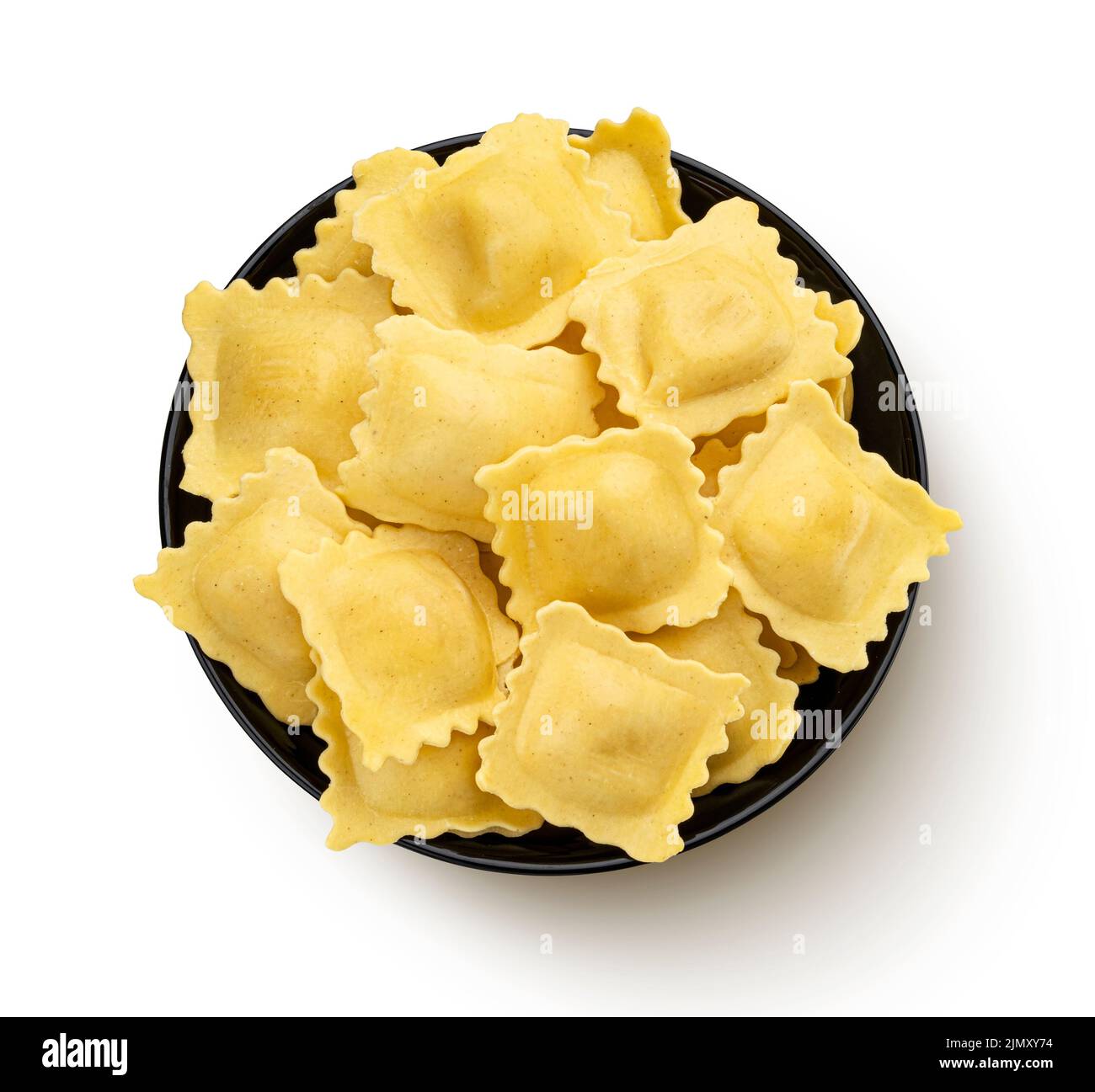 Ravioli isolated on white background, top view Stock Photo - Alamy