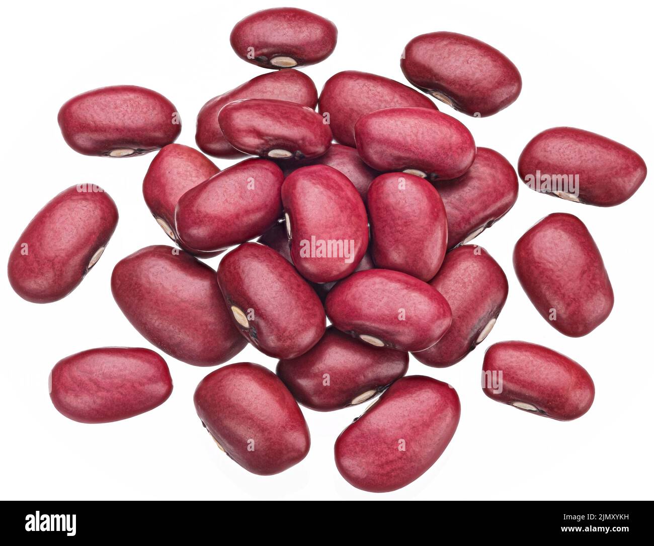 Red kidney beans isolated on white background with clipping path Stock ...