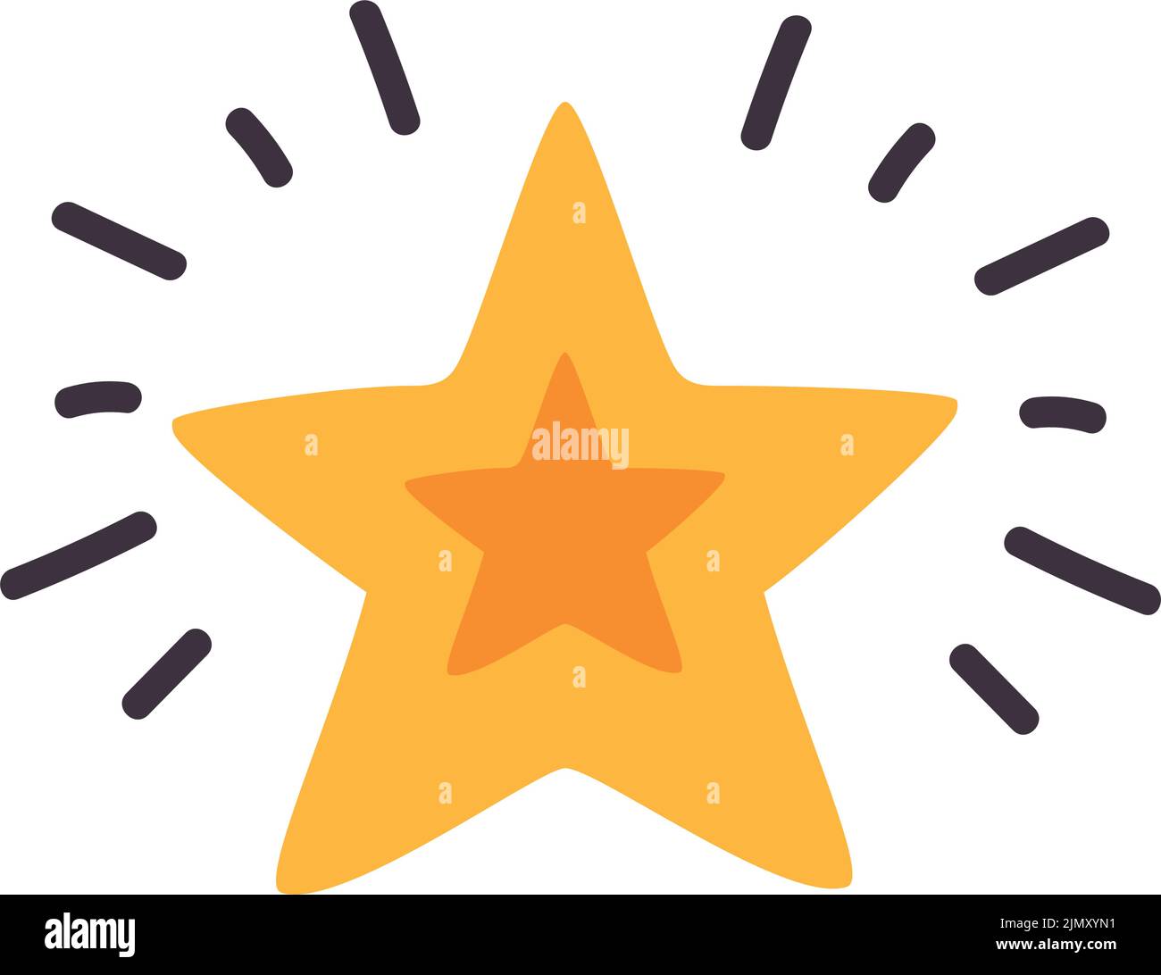 golden star with rays icon Stock Vector Image & Art - Alamy