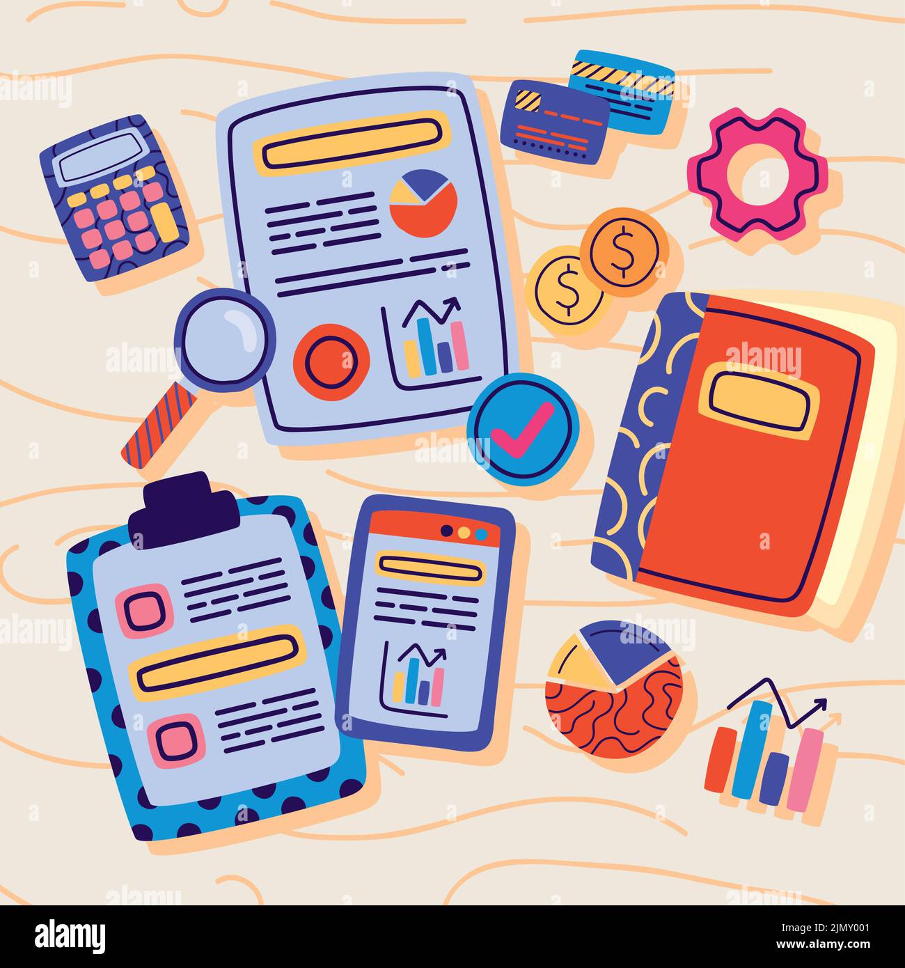 account and auditing pattern icons Stock Vector Image & Art - Alamy