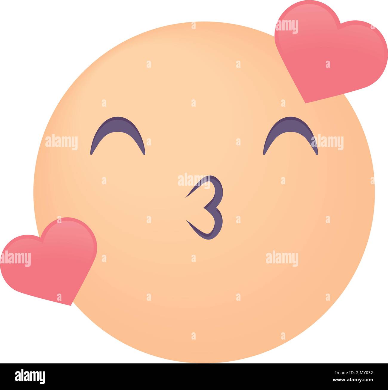lovely emoji with hearts character Stock Vector Image & Art - Alamy