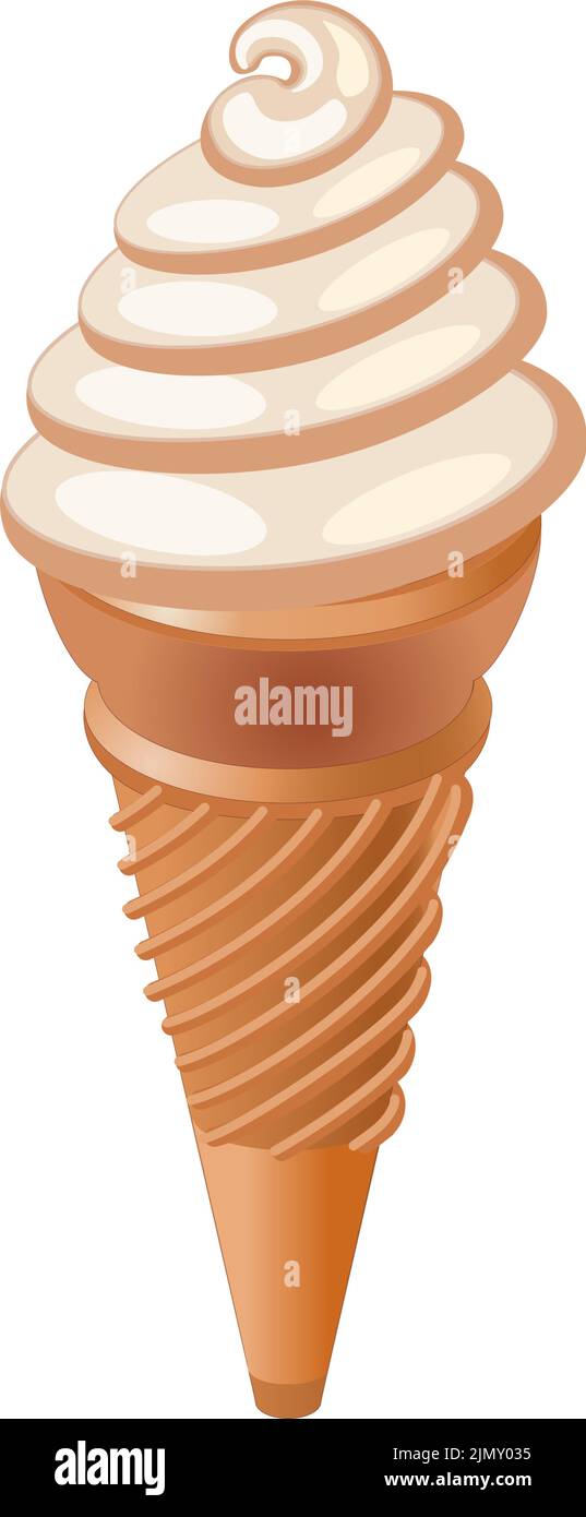 Funnel vanilla ice cream cone Stock Vector Image & Art - Alamy