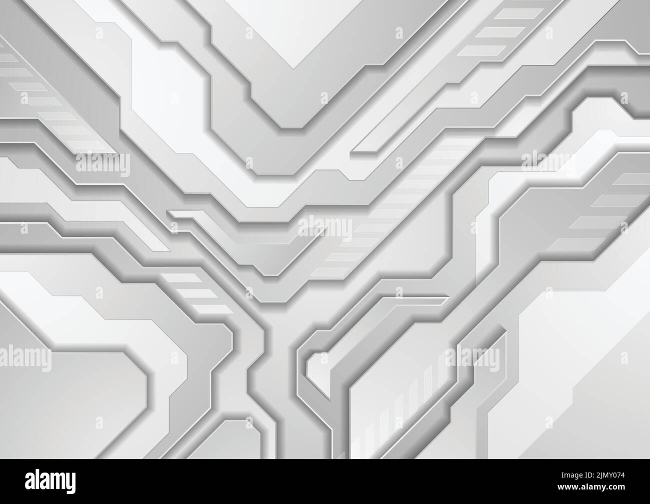 Grey abstract modern technology background. Vector design template ...