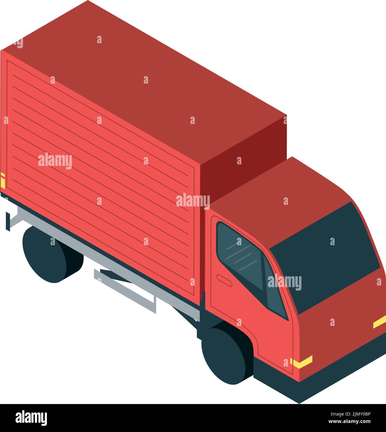 isometric red logistic truck icon Stock Vector Image & Art - Alamy