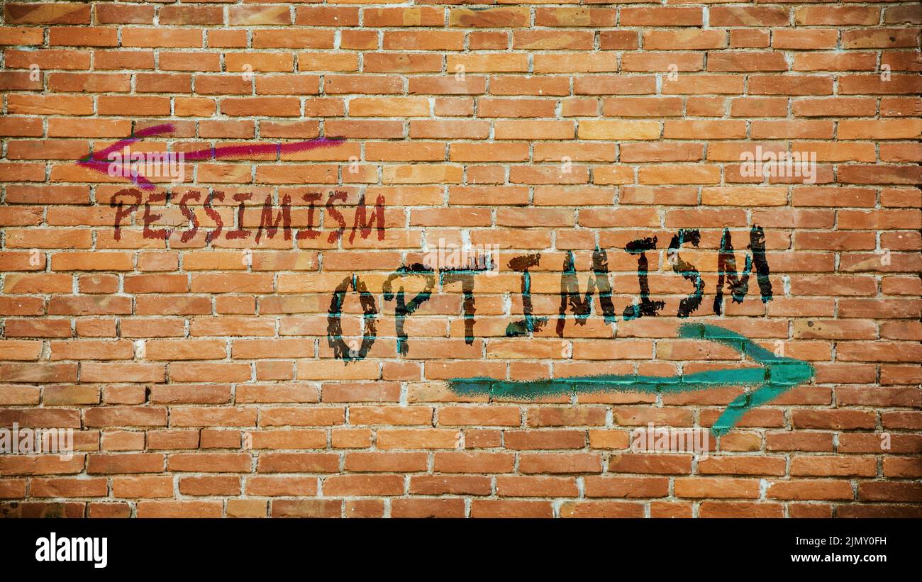 Pessimism versus optimism hi-res stock photography and images - Alamy