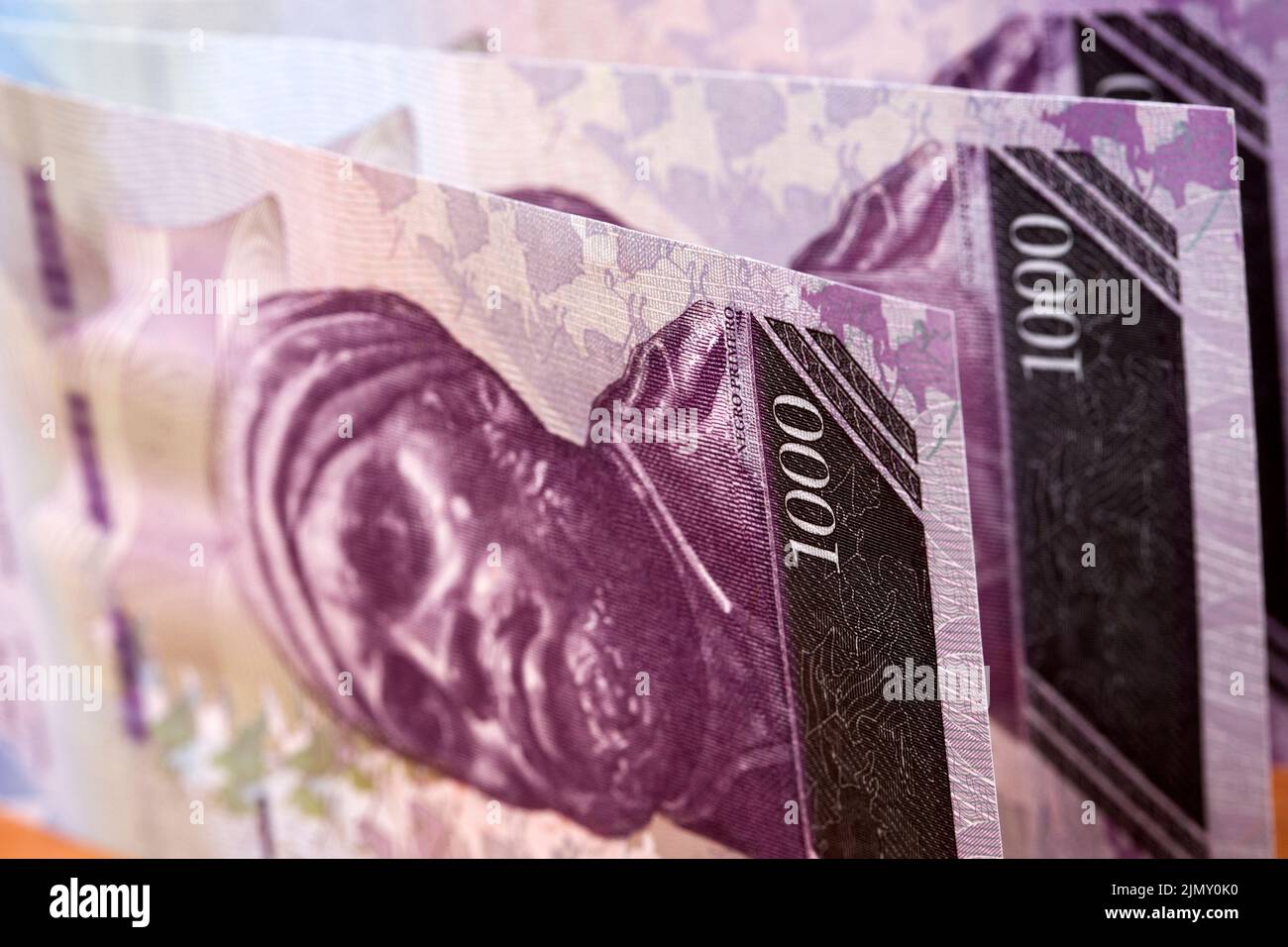 Venezuelan money - 1000 Bolivares - a background Stock Photo - Alamy