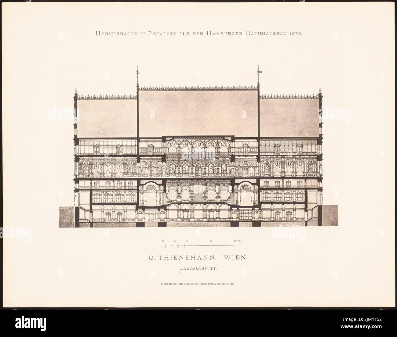 Thienemann Otto, excellent projects for the Hamburg town hall ...