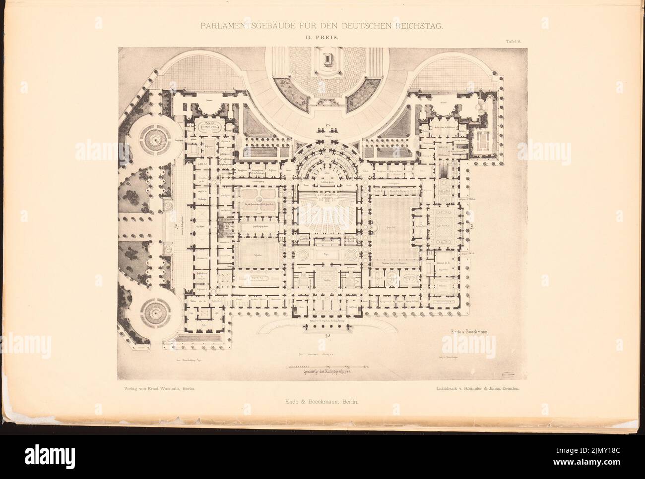 Ende & Böckmann, parliamentary building for the German Reichstag in ...