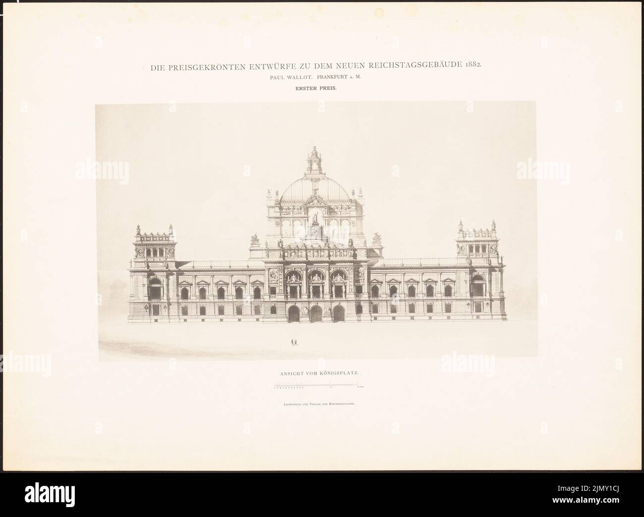 Wallot Paul (1841-1912), The Prize Designs for the new Reichstag ...