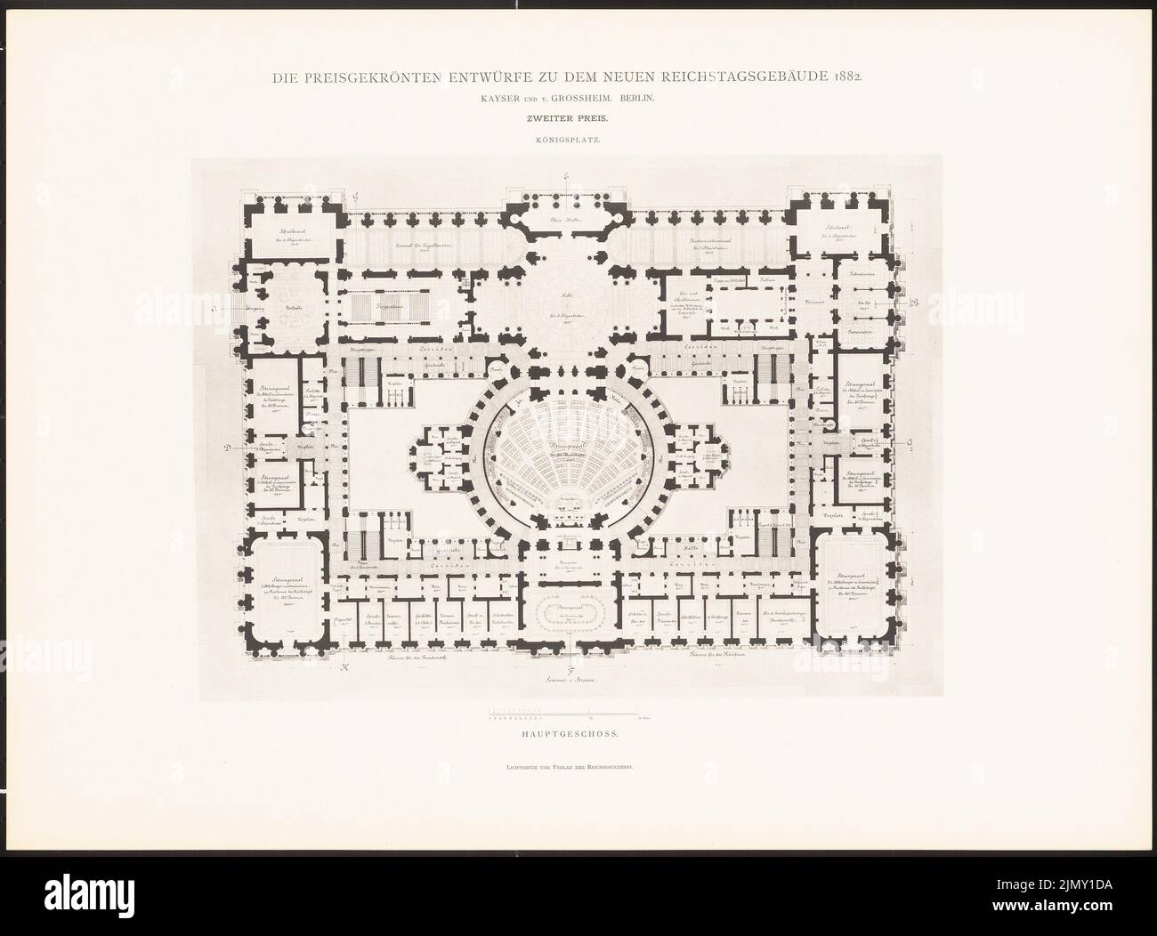 Berlin 1882 grundriss hauptgeschoss lichtdruck auf papier druck b 1742 ...