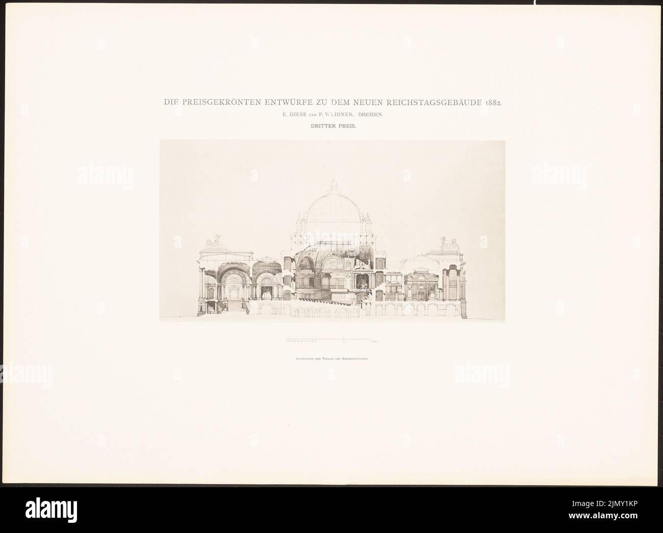 Giese & Weidner, The Prize-Redeed designs for the new Reichstag ...