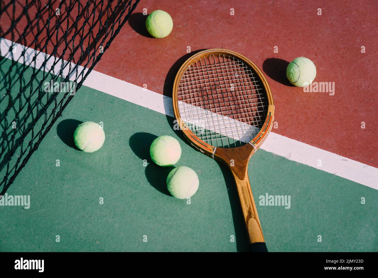Tennis balls racket Stock Photo - Alamy