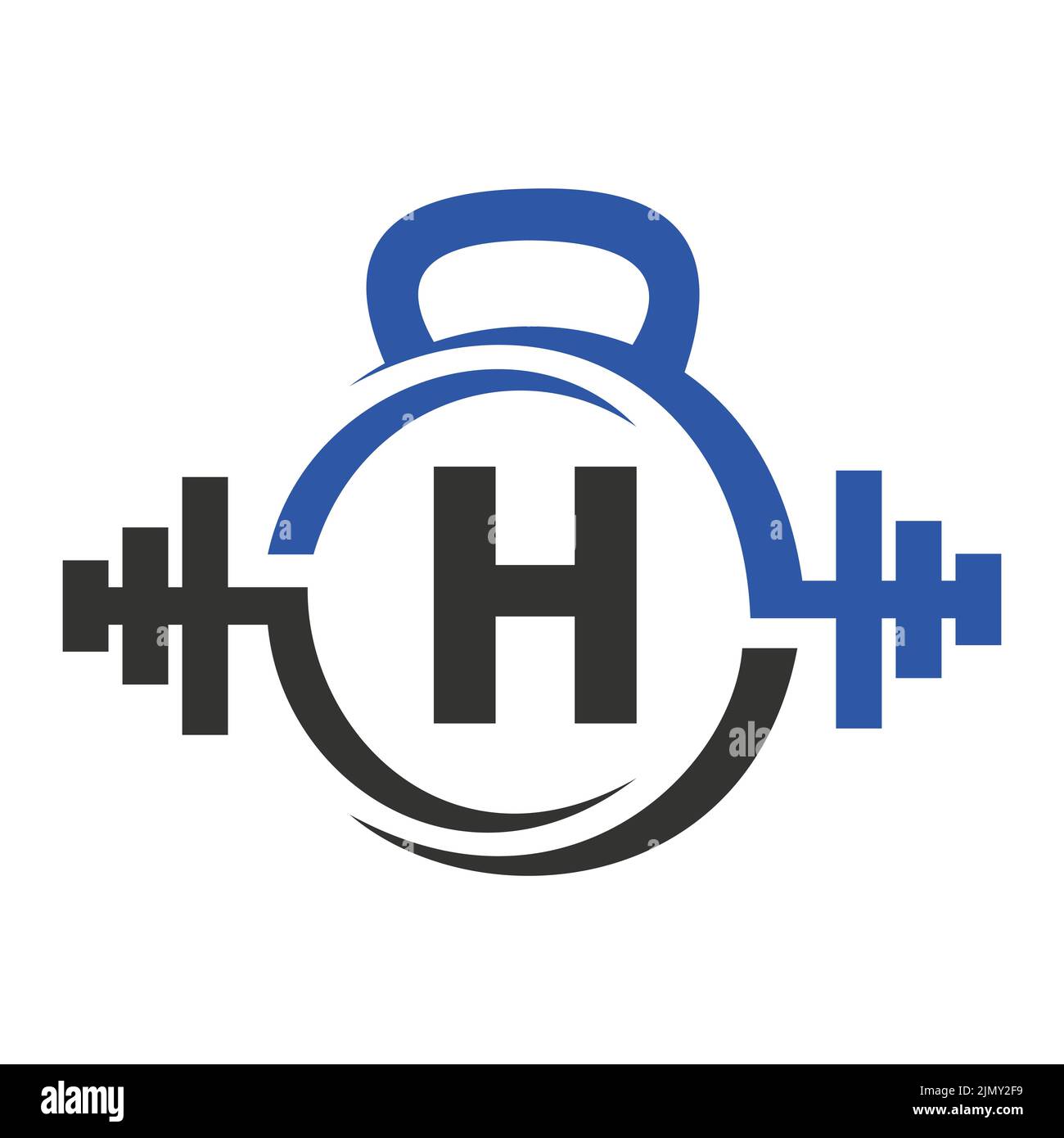 Fitness Logo On Letter H. Gym and Fitness H Letter Sign Vector Template ...