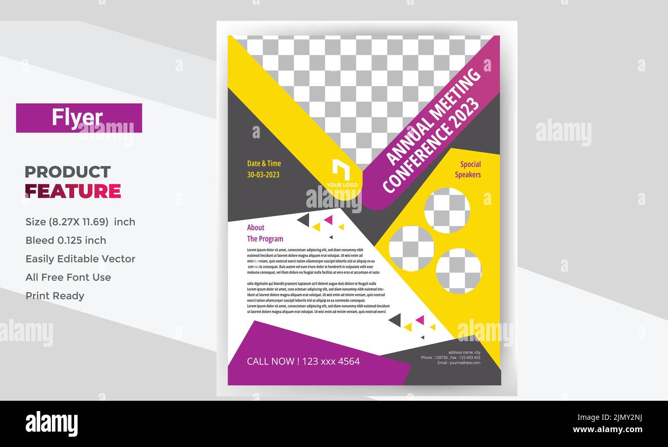 flyer pamphlet brochure cover design layout space, vector illustration ...