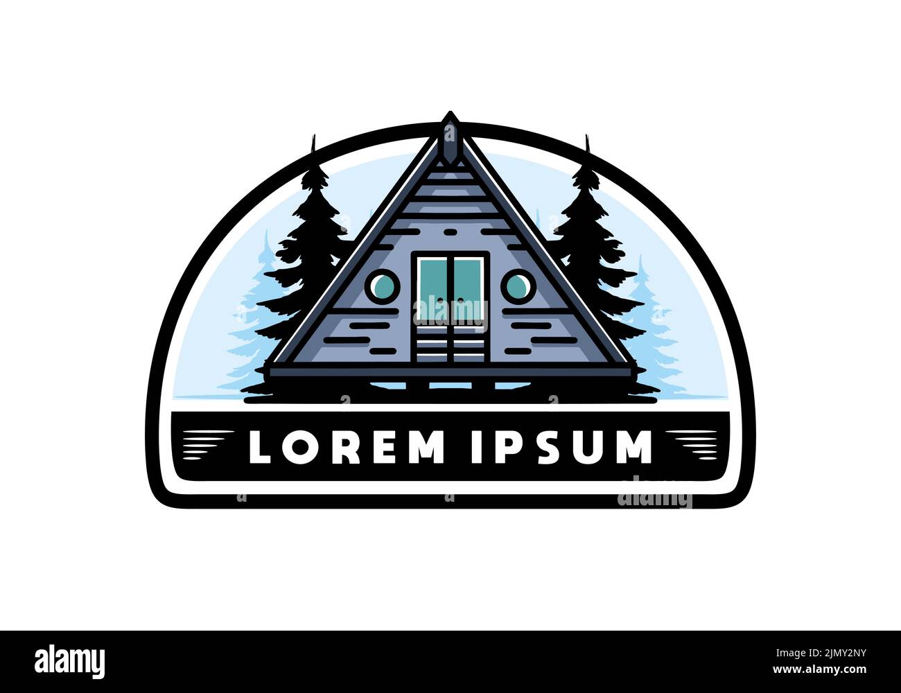 Illustration design of a triangle wood cabin Stock Vector Image & Art ...