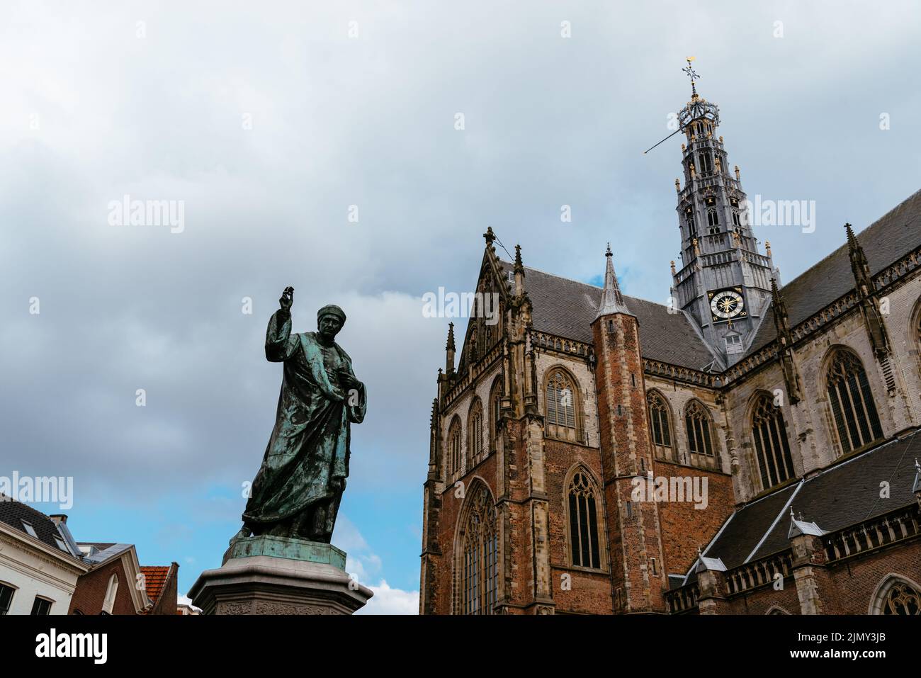 Exterior View of The St. Bavo Church in Haarlem, Netherlands Stock ...