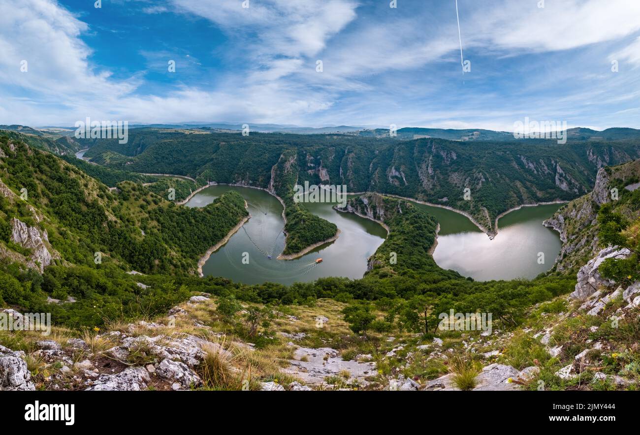 Meanders of the Uvac River, Serbia Stock Photo - Alamy