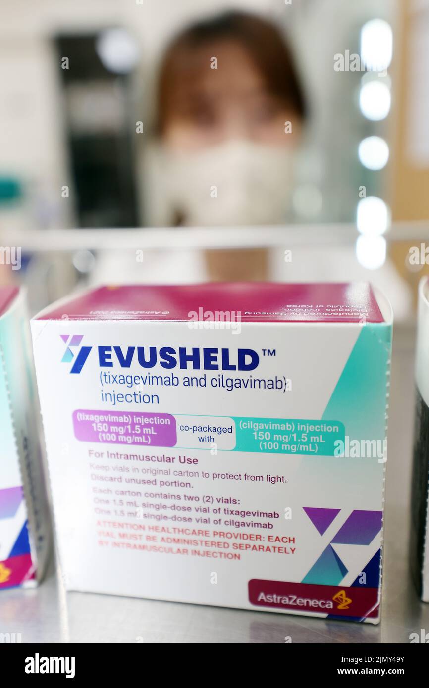 08th Aug, 2022. COVID-19 antibody treatment Evusheld This photo, taken ...