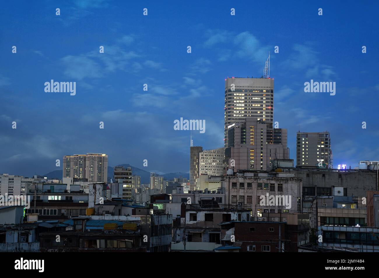 Night View of Jongno 3-ga, Seoul, Korea Stock Photo - Alamy