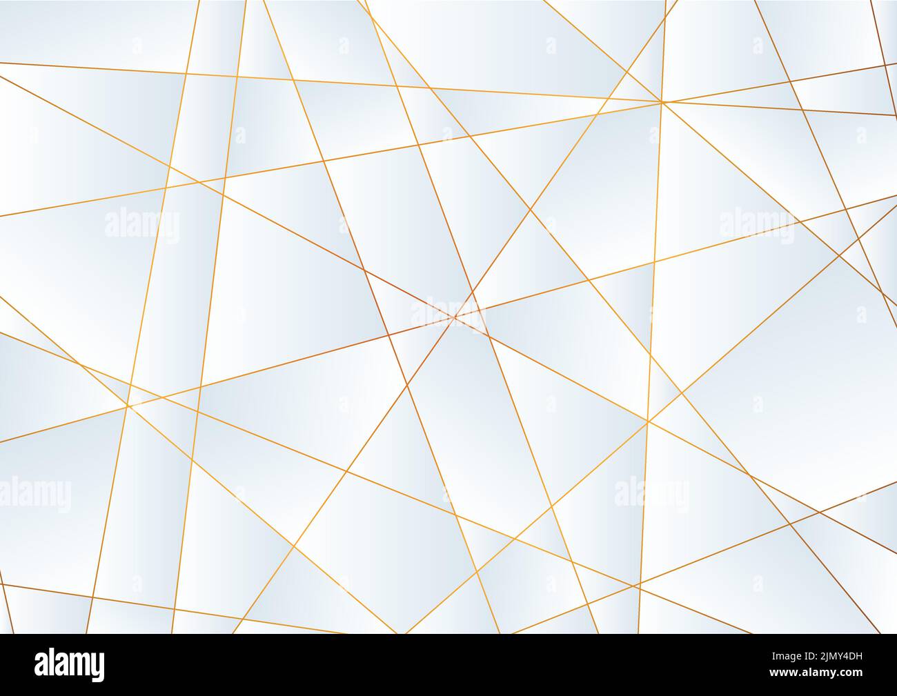 Light blue abstract concept polygonal tech background with golden lines ...