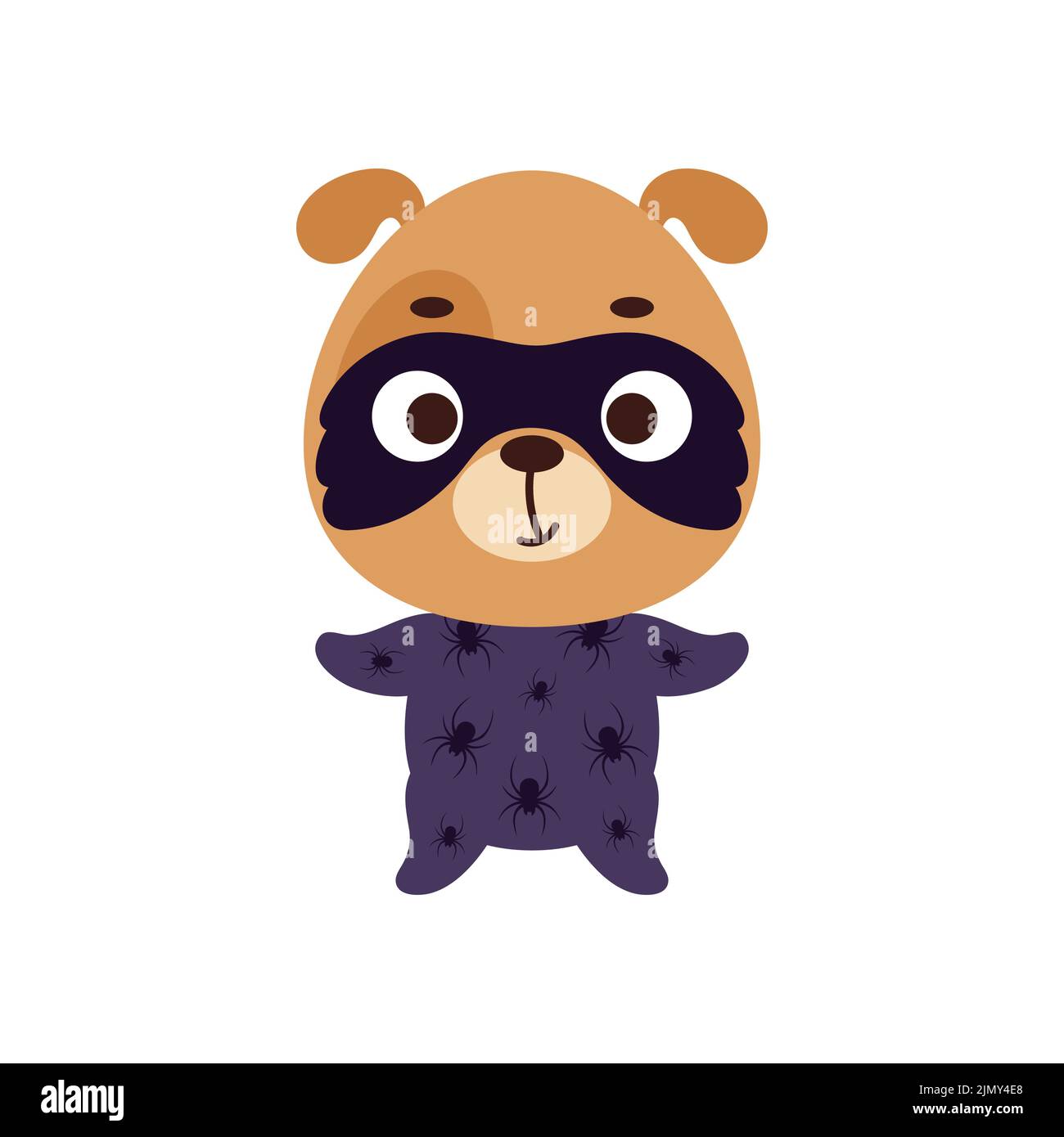 Cute little dog in a Halloween costume. Cartoon animal character for ...