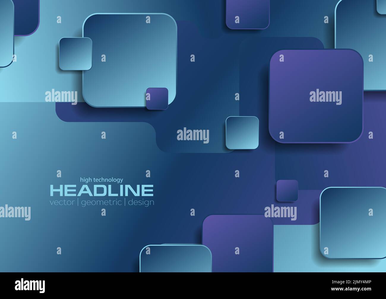 Blue and violet tech geometric squares vector background Stock Vector Image & Art - Alamy