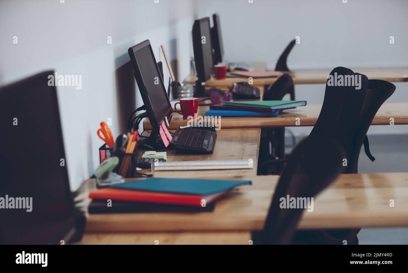 Work Places with Computers Stock Photo - Alamy