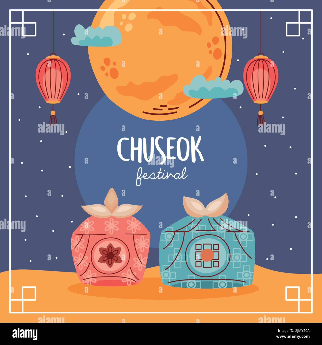 chuseok festival lettering with gifts Stock Vector Image & Art - Alamy