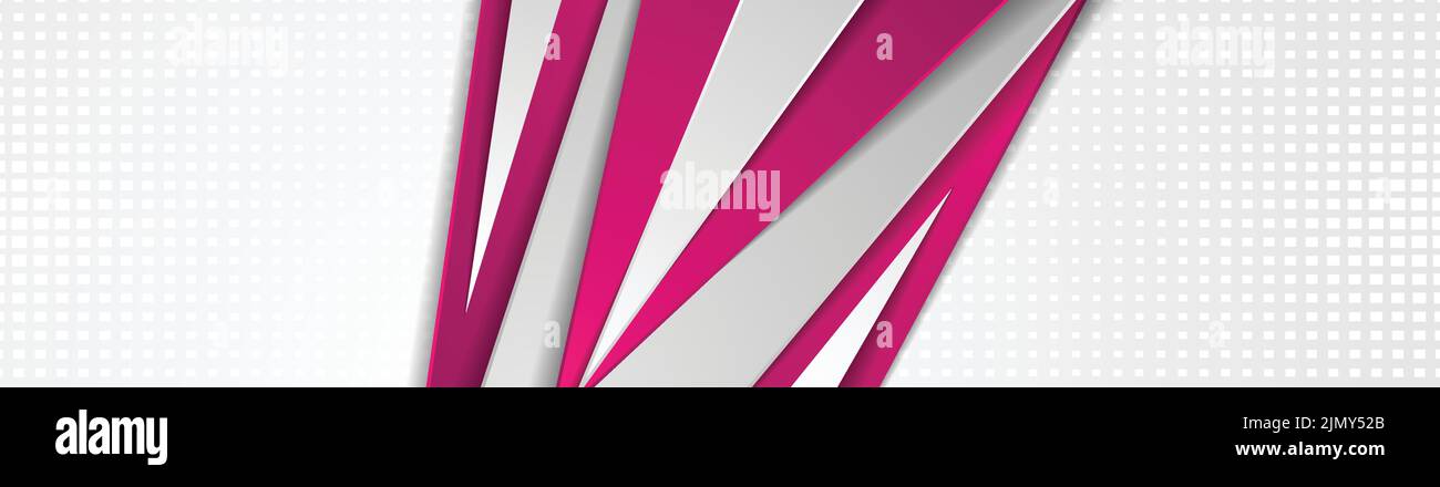 Abstract purple and grey tech geometric banner design. Vector web ...