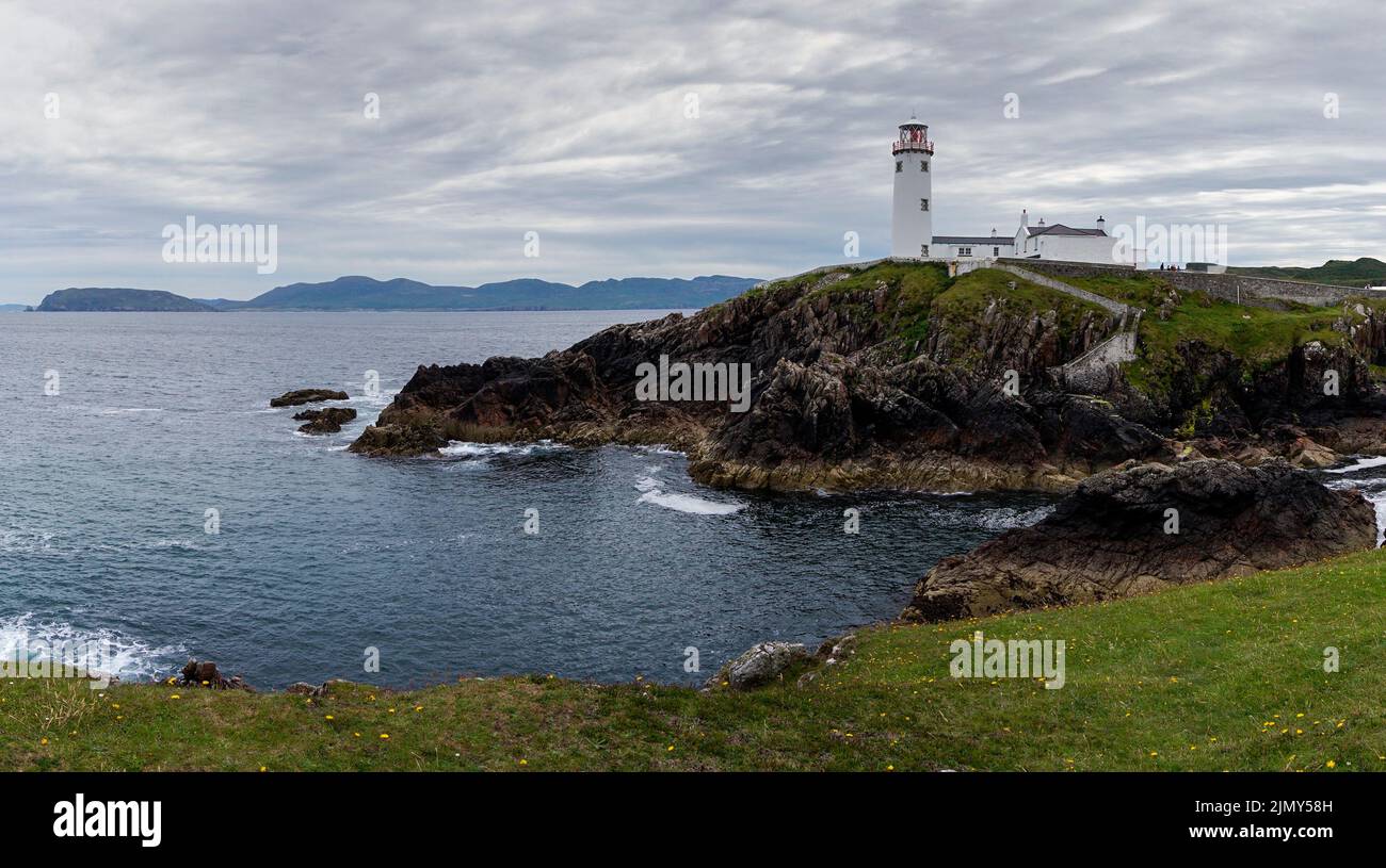 Panorama landscape view of Fanad Head Lighthouse and Peninsula on the ...